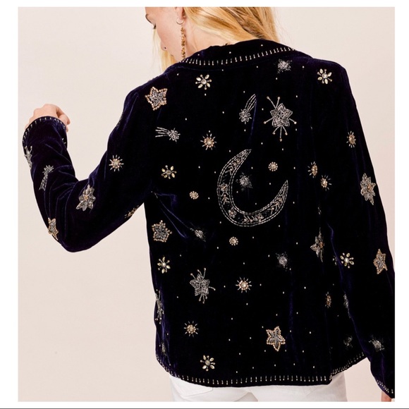 Haute Ellie | Jackets & Coats | Velvet Moon Celestial Intricate Hand ...